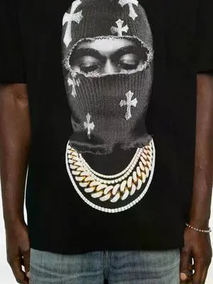 IH NOM UH NIT Mask Crosses-print T-shirt - Black