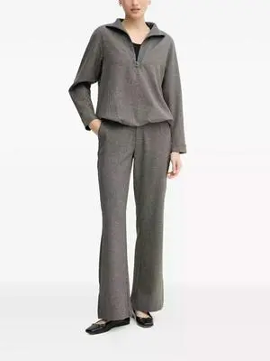 MOS MOSH Tailored Flared Trousers With Side Stripe Detail