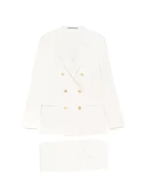 Tagliatore Double-breasted Suit - White