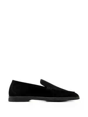 SCAROSSO Suede Loafers - Black