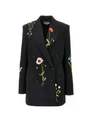 Stella McCartney Floral-embroidered Double-breasted Jacket