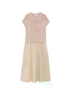 Peserico Pocket Knitted Dress - Brown