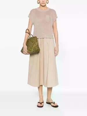 Peserico Pocket Knitted Dress - Brown
