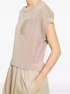 Peserico Pocket Knitted Dress - Brown