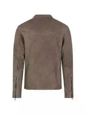 GIORGIO BRATO Lamb Leather Jacket - Brown