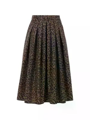 Aspesi Animal-print Midi Skirt