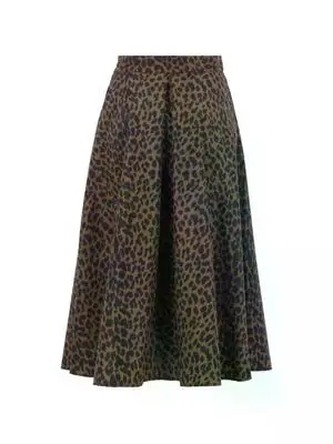 Aspesi Animal-print Midi Skirt