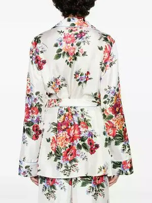 Dolce & Gabbana Bouquet-print Twill Shirt - White