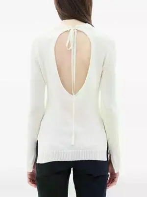 ANN DEMEULEMEESTER Weja Open-back Sweater - Neutrals