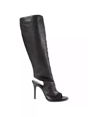 ANN DEMEULEMEESTER Seria Leather Open-toe Pumps