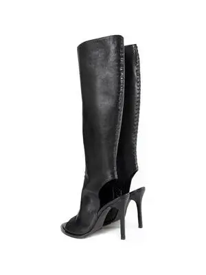 ANN DEMEULEMEESTER Seria Leather Open-toe Pumps