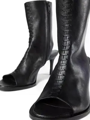 ANN DEMEULEMEESTER Elvy Stitched Leather Pumps