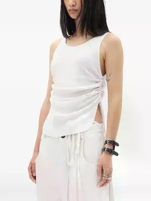 ANN DEMEULEMEESTER Mara Wrinkled Tank Top - White