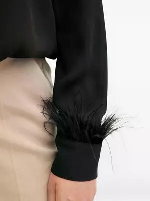 GAUDI Feather-trim Top With Button Detail