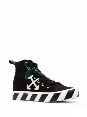 Off-White Vulcanized Mid-top Sneakers - Black