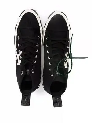 Off-White Vulcanized Mid-top Sneakers - Black