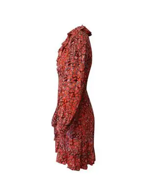 Maje Rosetto Leopard-print Wrap Mini Dress