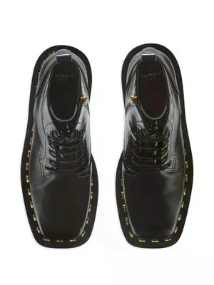Balmain Glazed Combat Boots