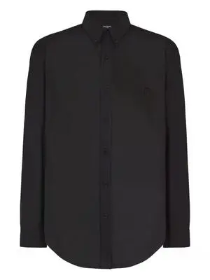 Balmain Cotton Poplin Shirt - Black