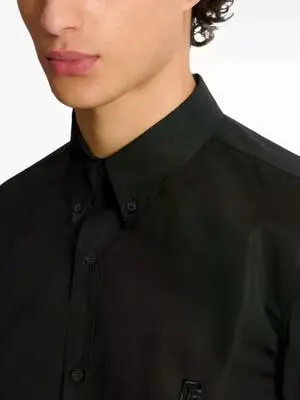 Balmain Cotton Poplin Shirt - Black