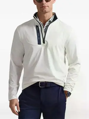 Rlx Ralph Lauren Half-zip Mock-neck Sweatshirt - White