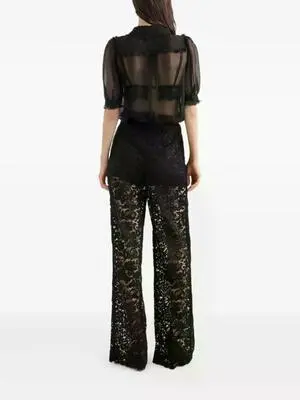Dolce & Gabbana Ruffled Collared Blouse - Black