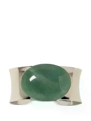 JENNIFER BEHR Oval Stone Cuff Bracelet - Silver
