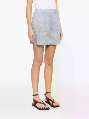Brunello Cucinelli Striped Elasticated Shorts - White