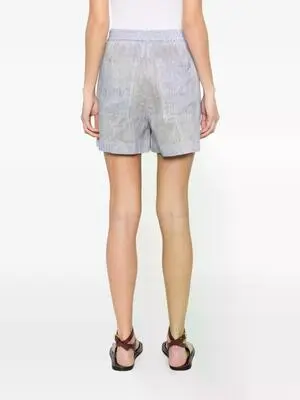 Brunello Cucinelli Striped Elasticated Shorts - White