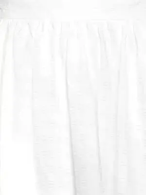 MSGM Mid Skirt With Ruffle Detail - White