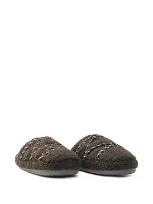 Moon Boot Teddy Detail Slip-on Slippers - Brown