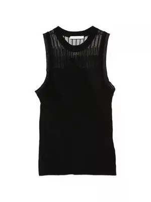 Patrizia Pepe Sheer Panel Knit Top