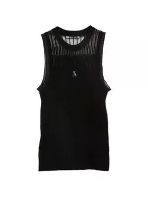 Patrizia Pepe Sheer Panel Knit Top