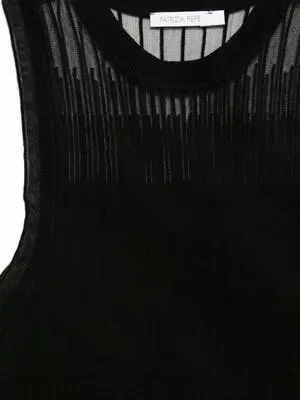 Patrizia Pepe Sheer Panel Knit Top