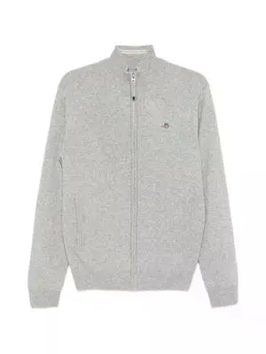 Gant Zip-up Ribbed Cardigan