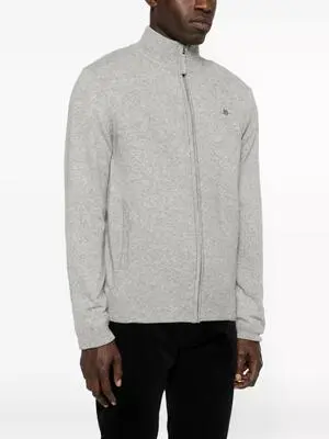 Gant Zip-up Ribbed Cardigan