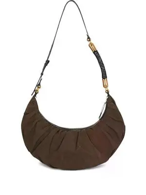 Balmain Eben Ruched Shoulder Bag - Brown