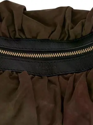 Balmain Eben Ruched Shoulder Bag - Brown