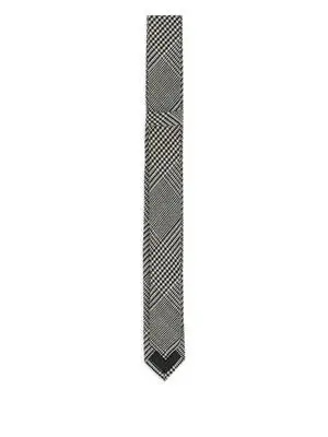 Balmain Prince Of Wales Print Neck Tie
