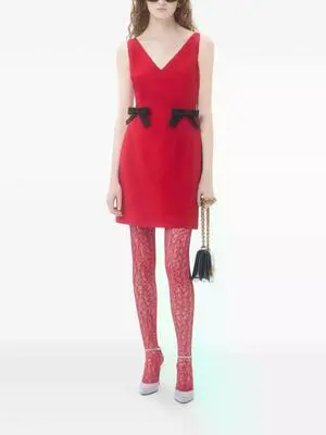 Valentino Garavani Bow V-neck Mini Dress