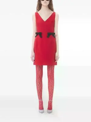 Valentino Garavani Bow V-neck Mini Dress