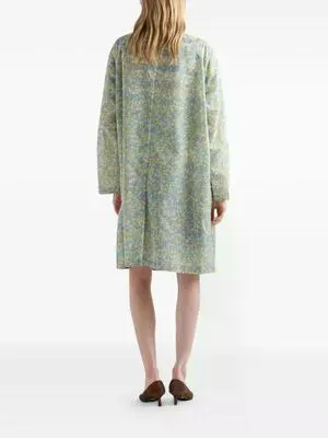 Prada Re-nylon Floral Print Raincoat - Blue
