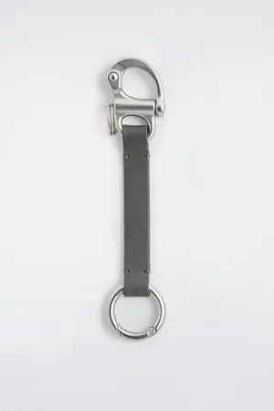 Cos Double-ended Leather Lanyard - Gray