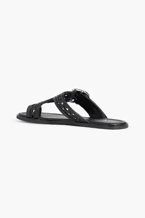 3.1 Phillip Lim Z-strap Macramé Leather Sandals - Black