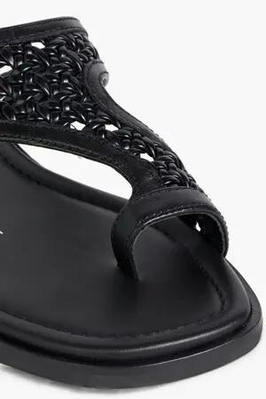 3.1 Phillip Lim Z-strap Macramé Leather Sandals - Black