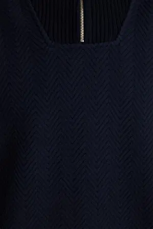 Missoni Cotton-terry And Jacquard-knit Half-zip Sweater