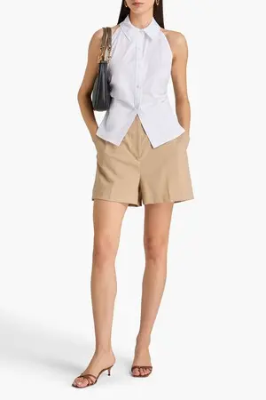 Veronica Beard Regina Stretch-cotton Poplin Shirt - White