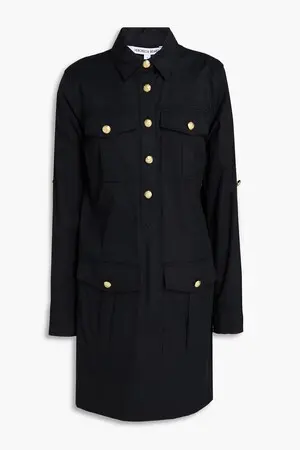 Veronica Beard Saude Cotton-blend Mini Shirt Dress - Black