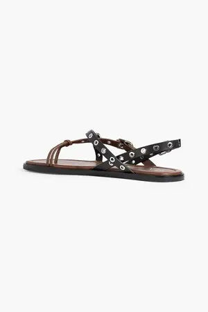 3.1 Phillip Lim Leather Slingback Sandals - Black