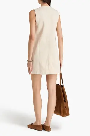 Veronica Beard Oakley Denim Mini Dress - Ecru